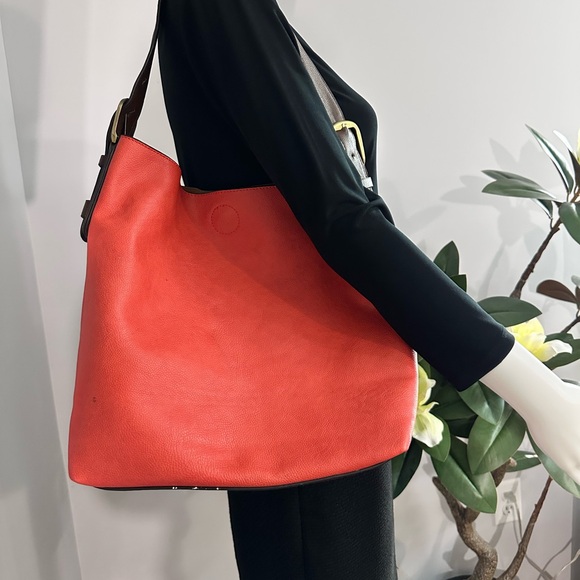Joy Susan | Bags | Joy Susan Hobo Handle Handbag Bright Orange | Poshmark
